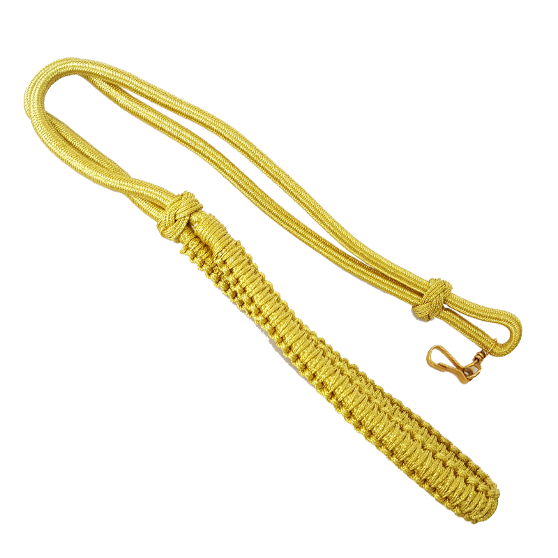 Lanyard Design in Zari Golden Color | Zahid Hakeem Uniforms & Textiles LLC